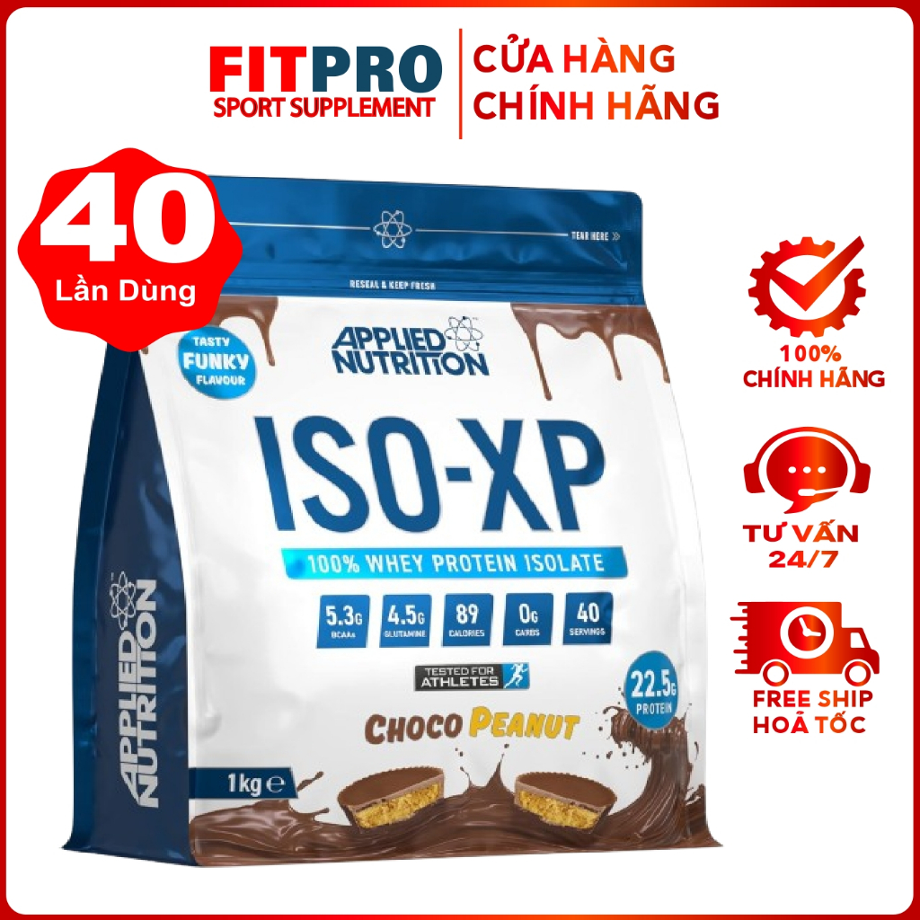 Applied Nutrition ISO-XP 100% Grass Fed Whey Protein Isolate (1Kg/40 ...