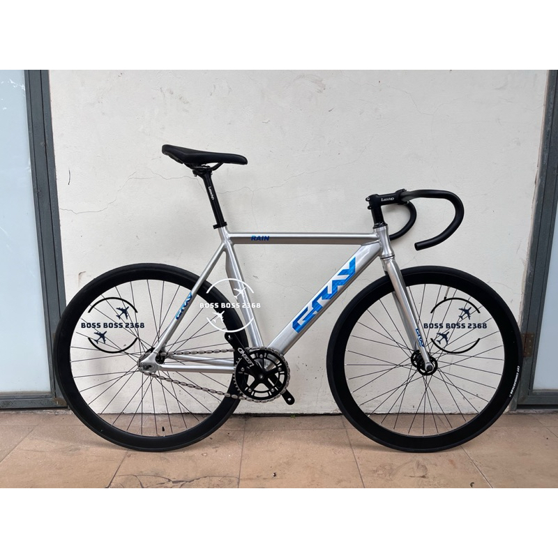 (có sẵn) xe đạp fixed gear gray f10 , gray Rain , Gray team gray chính ...