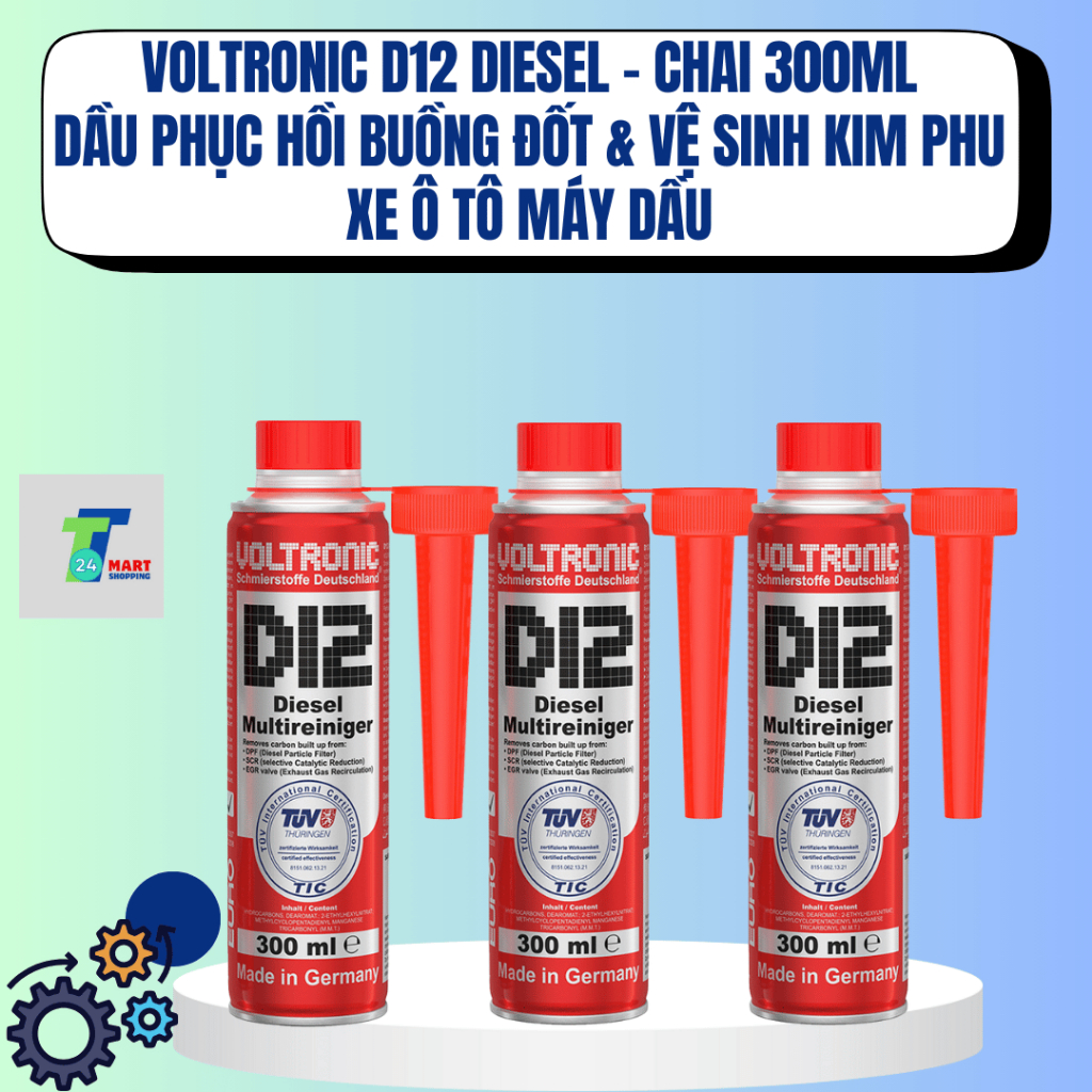 Phụ gia vệ sinh hệ thống dầu và kim phun dành cho động cơ diesel VOLTRONIC d12 diesel ...