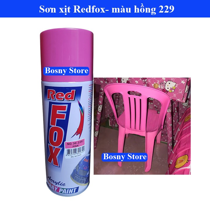 Sơn Hồng No.229 Red fox 400cc- sơn xe máy, sơn kim loại, nhựa, gỗ ...