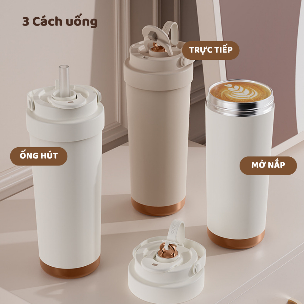 Ly giữ nhiệt Levika inox 316 lõi tráng sứ, cốc giữ nhiệt 500ml cao cấp ...