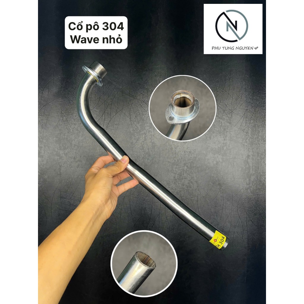Cổ pô inox 304 dành riêng cho W nhỏ, Rs, Dr thông dụng, siêu bóng loáng ...