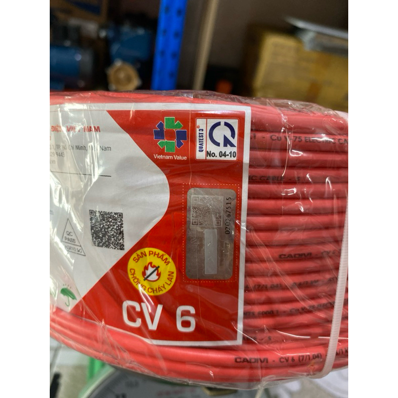 Lẻ 50 mét dây điện Cadivi CV6.0 đơn 7 sợi đồng chính hãng. | Shopee Việt Nam