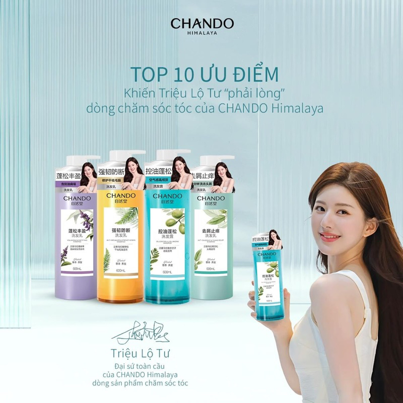 Combo gội xả CHANDO Himalaya 600mL x 2pcs nội địa trung | Shopee Việt Nam