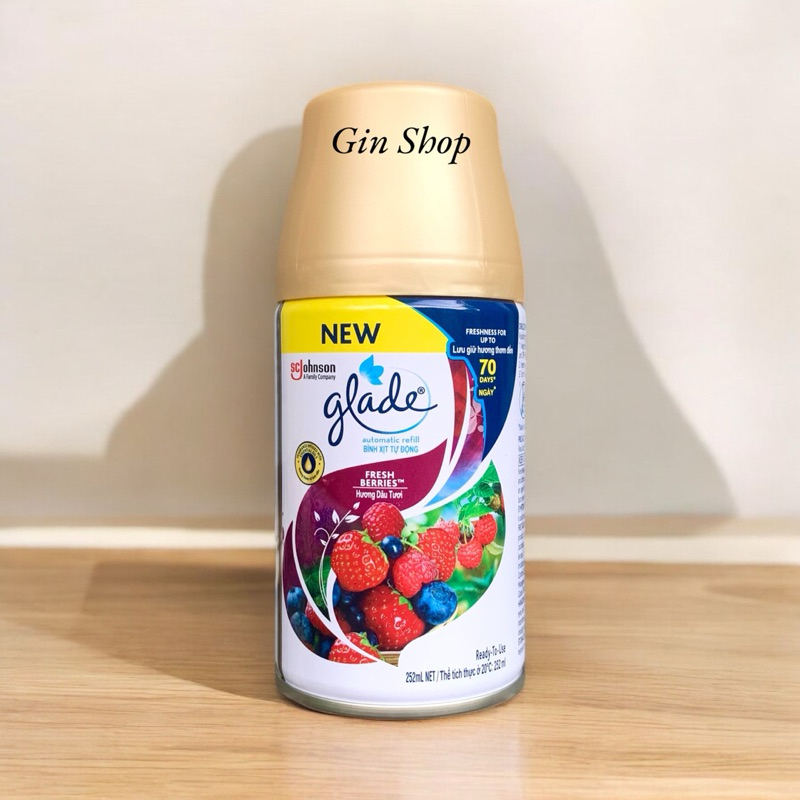 (Chai) Lõi thay thế cho máy xịt thơm phòng tự động Glade hương dâu tươi 252ml | Shopee Việt Nam