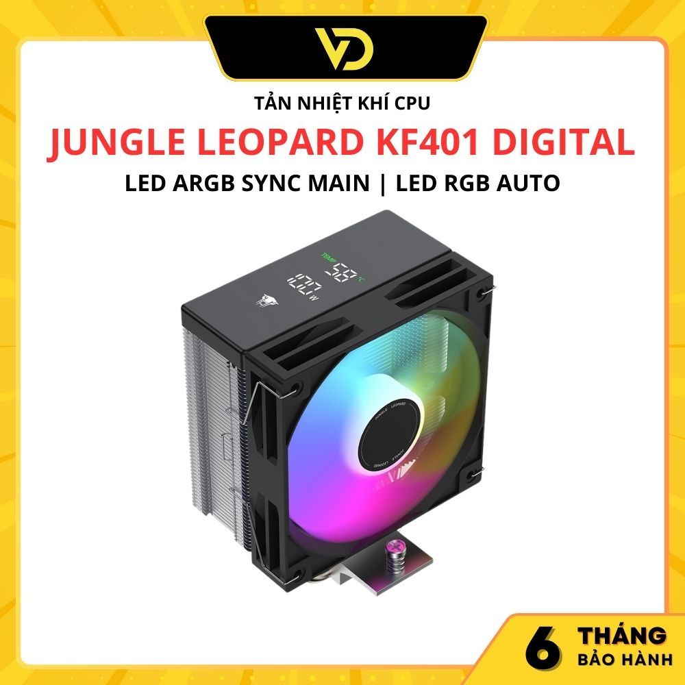 TẢN NHIỆT KHÍ CPU JUNGLE LEOPARD KF401 DIGITAL LED ARGB SYNC MAIN / LED RGB AUTO | Shopee Việt Nam