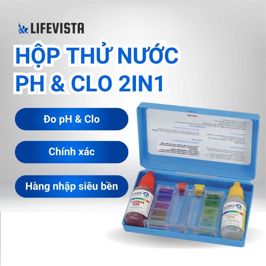 Bộ Test Nước Emaux, Bộ Test pH Và Clo 2in1, Bộ Kit Test Nước Bể Bơi ...