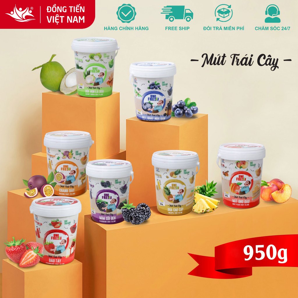[TỔNG HỢP] Mứt Trái Cây Có Xác Làm Nhân Bánh - Uni Fresh - Xô 950gr ...