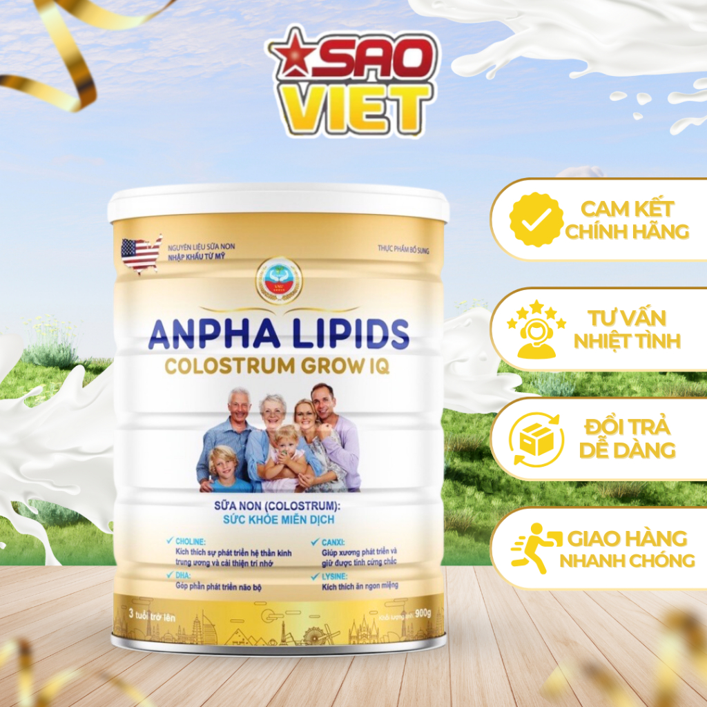 Sữa Non Anpha Lipids Colostrum Grow IQ 900g - Sữa Non Kháng Thể Cho Cả ...