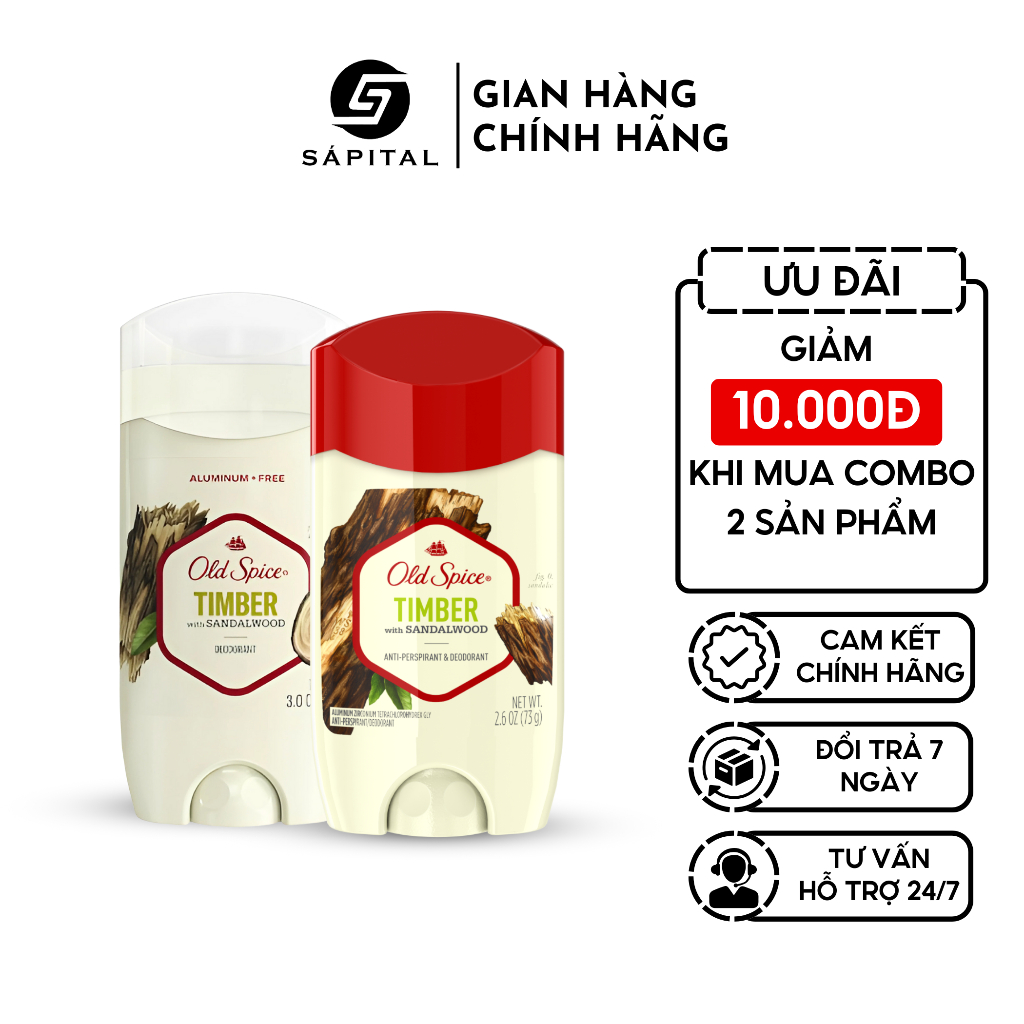Lăn khử mùi Old Spice TIMBER 73/85g | Khử mùi cơ thể - Ngăn mồ hôi - Nhập khẩu Mỹ chính hãng ...
