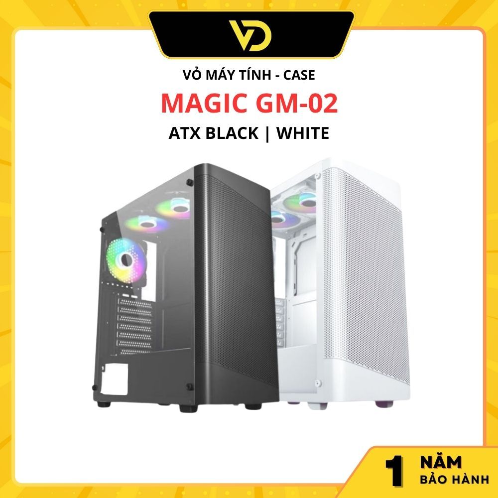 VỎ MÁY TÍNH CASE MAGIC GM-02 - ATX BLACK | WHITE - NEW CHÍNH HÃNG BẢO ...