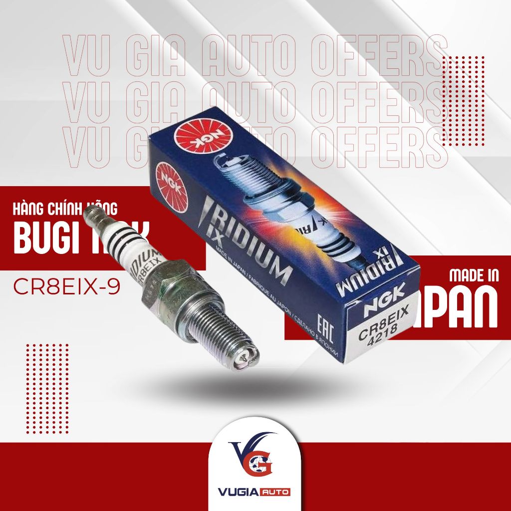Bugi NGK IRIDIUM CR8EIX [HÀNG CHÍNH HÃNG] cho Exciter 150, Piagio Vespa ...