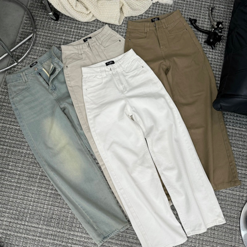 YURI JEANS - Quần Jeans Nữ Ông Suông Màu Nhạt May Túi Kiểu Mã41 ...