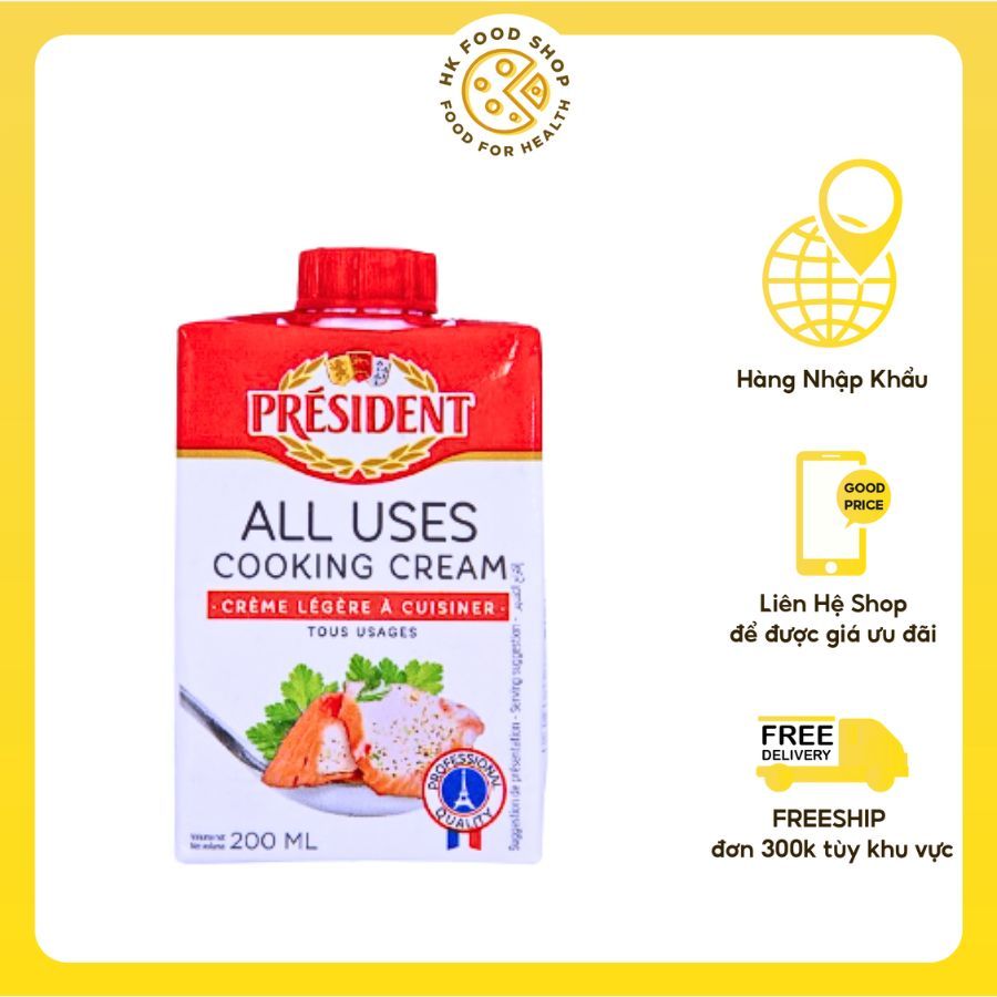 Président Kem Nấu Cooking Cream 200ml / Hộp ( DATE 10/12/2024 ...