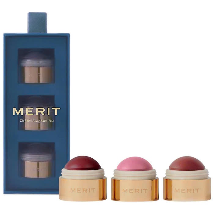 Merit MINI FLUSH BALM CREAM BLUSH TRIO SET | Shopee Việt Nam