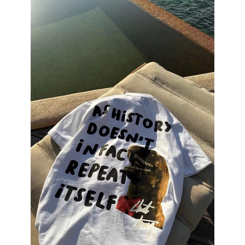 Áo Thun ChuotTrang Dino Khủng Long Form Unisex Chất 100% Cotton 2 Chiều ...