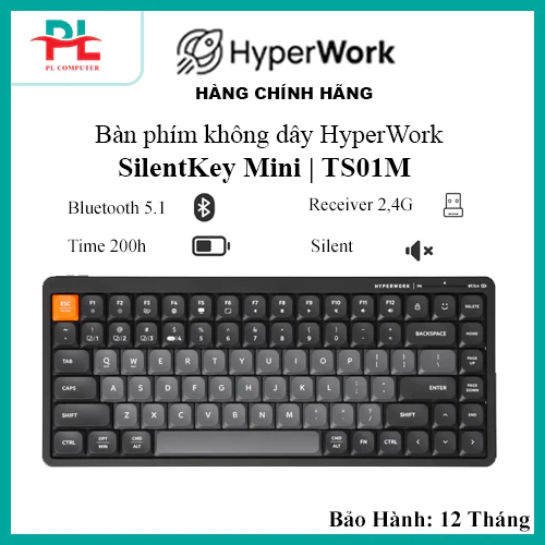 Bàn phím không dây HyperWork SilentKey Mini TS01M - Hàng Chính Hãng ...