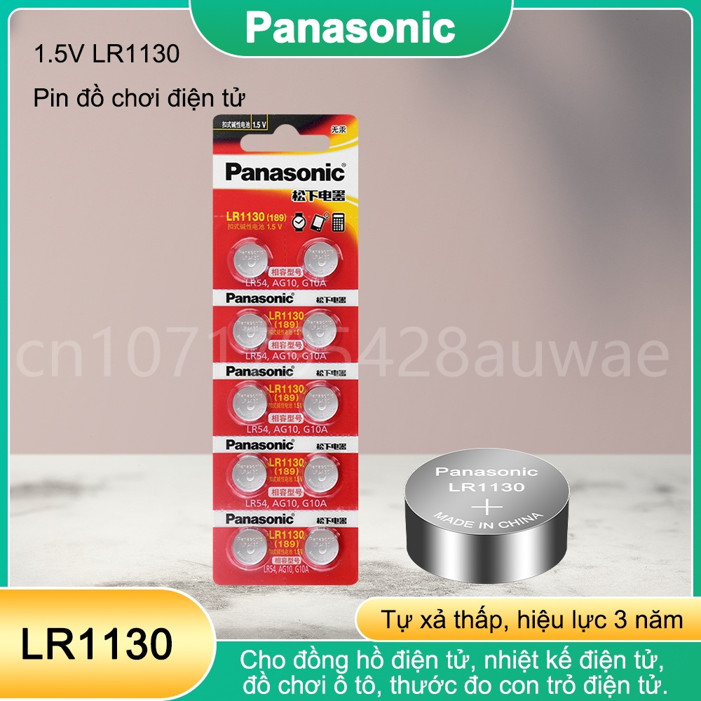 Pin cúc áo Chính Hãng Panasonic 189 LR1130 AG10 SR1130 Alkaline cho ...
