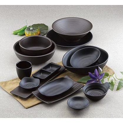 Bộ bát đĩa SRITHAI SUPERWARE 100% Melamine - Màu Đen nhám | Shopee Việt Nam