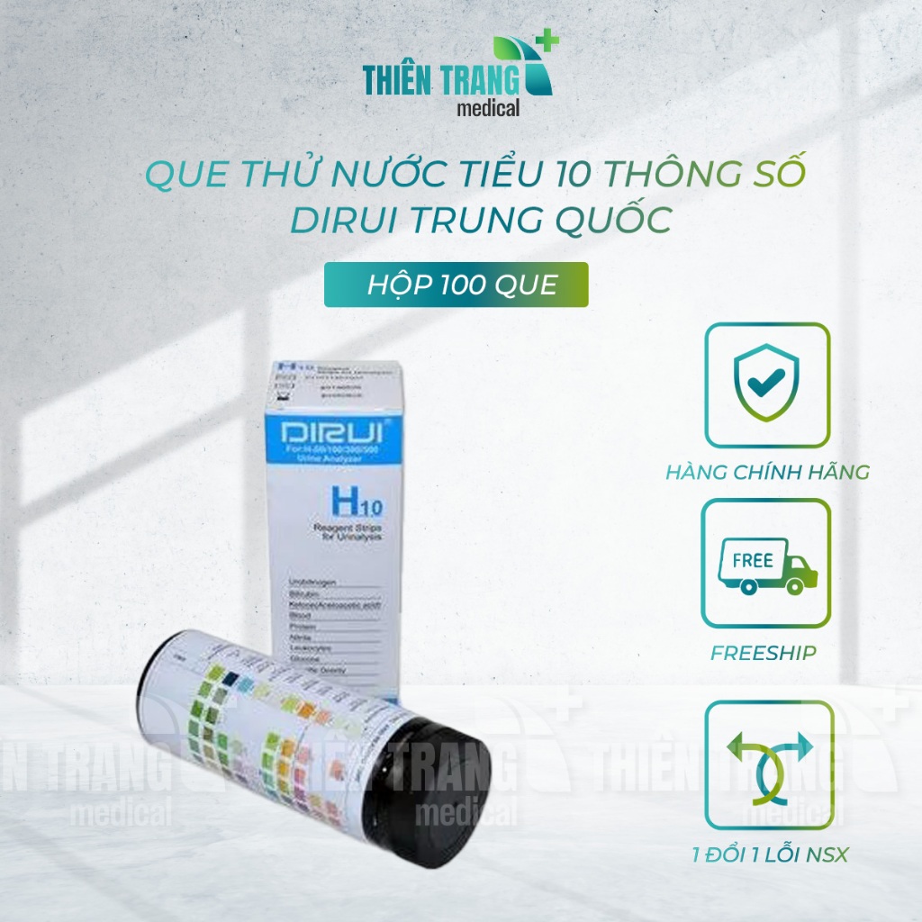 Que thử nước tiểu hiệu Dirui H10 hộp 100 que [có xuất hoá đơn] | Shopee ...