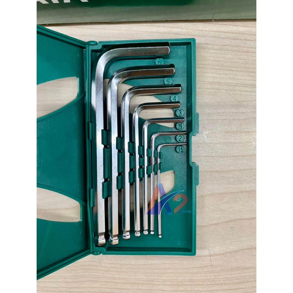 Bộ 7 lục giác bi hệ mét 1.5-6mm SATA 09125 | Shopee Việt Nam