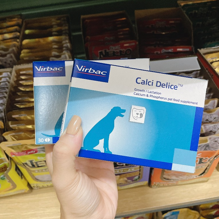 Calci Delice Virbac bổ sung canxi cho chó mèo (hộp 30 viên) | Shopee ...