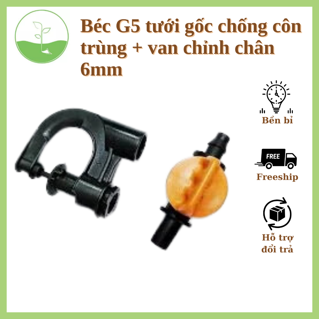 Béc G5 tưới gốc chống côn trùng + van chỉnh chân 6mm | Shopee Việt Nam