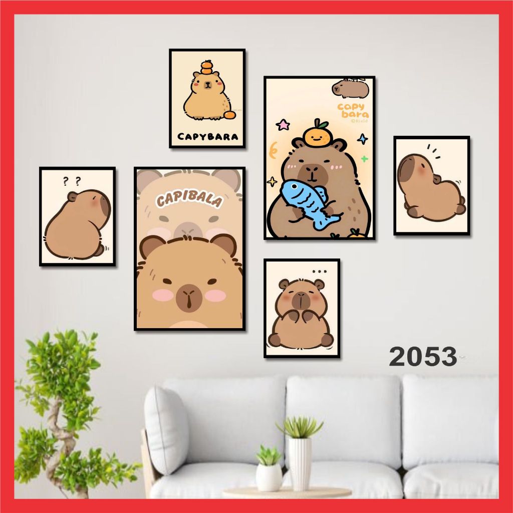 50 Mẫu tranh Capybara, Gấu Loopy, Gấu Lotso, Labubu trang trí phòng ngủ ...