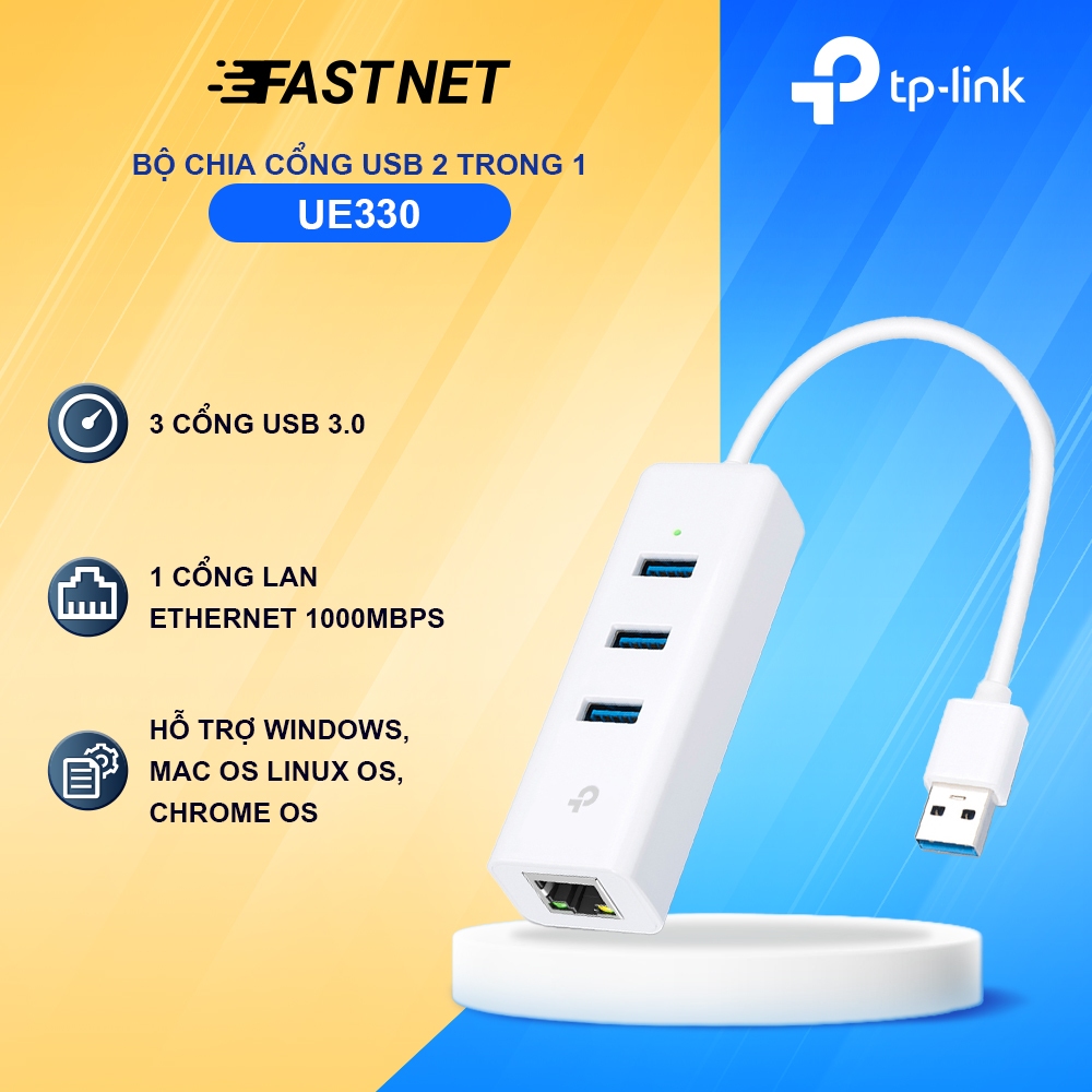 [Hỏa Tốc] Bộ Chia Cổng USB TP-Link UE330 2 Trong 1 Với 3 Cổng USB 3.0 & Chuyển Đổi Cổng Mạng LAN ...