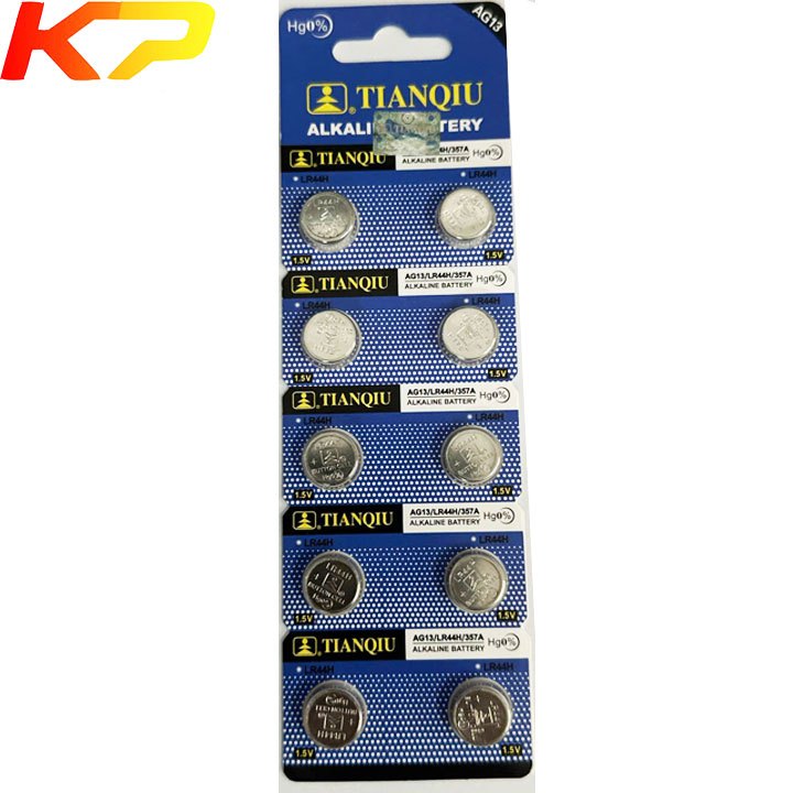 Pin AG13-LR44-357A; Pin cúc áo 1.5v Alkaline Tianqiu AG13-LR44-357A ...