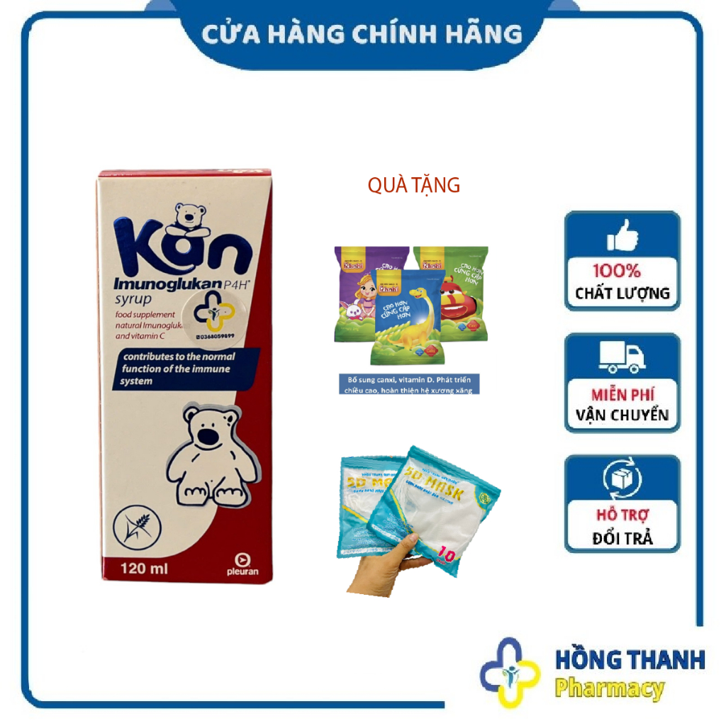 Siro Kan ImunoGlukan hỗ trợ miễn dịch nâng cao sức đề kháng cho bé ...