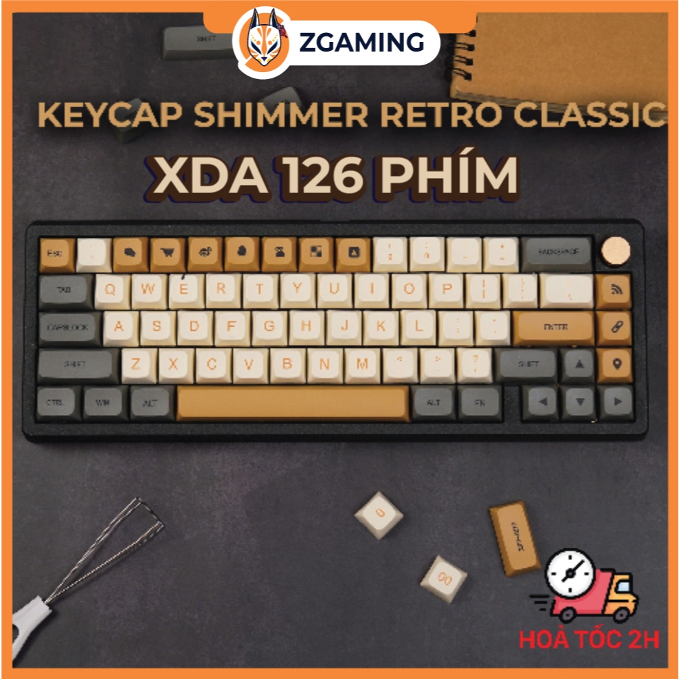 Keycap Bàn Phím Shimmer Classic Retro | Profile XDA | PBT 126 Phím ...