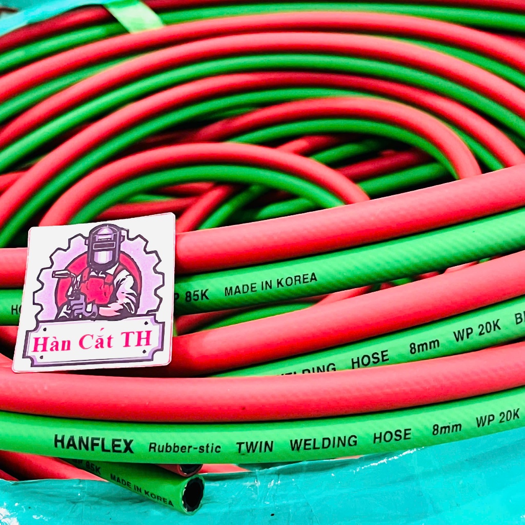 [ 10 Mét ] Ống Dây Gió Đá Hanflex Hàn Quốc 8.0mm, Dây Hơi Đôi Oxy Gas ...