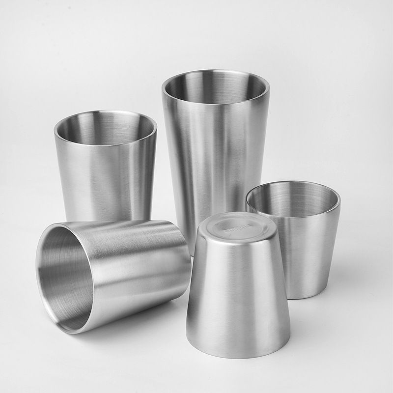 cốc inox 304 uống nước cho quán cafe, ly inox, ca inox 1 lớp, 2 lớp ...