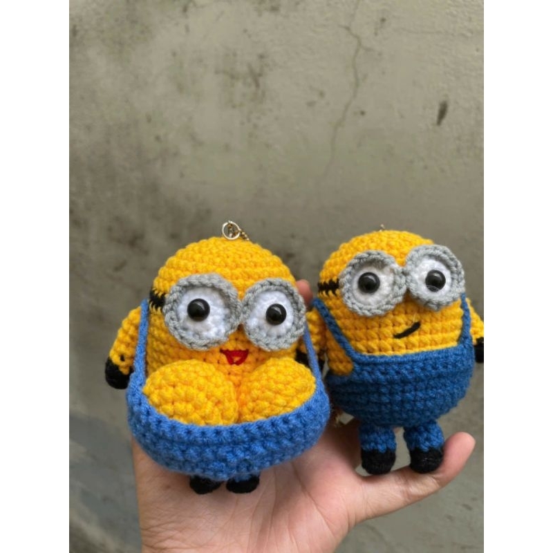 [MÓC KHOÁ] Móc khoá len minion handmade | Shopee Việt Nam