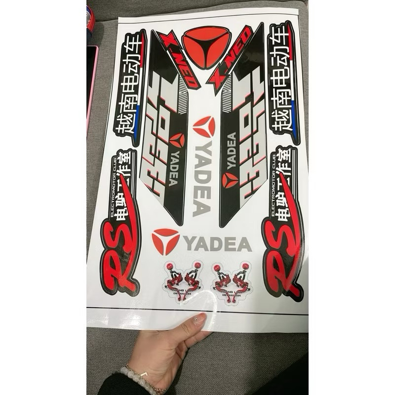 Tem YADEA kèm tem RS chữ trung dán xe điện (1 năm không bong) | Shopee ...