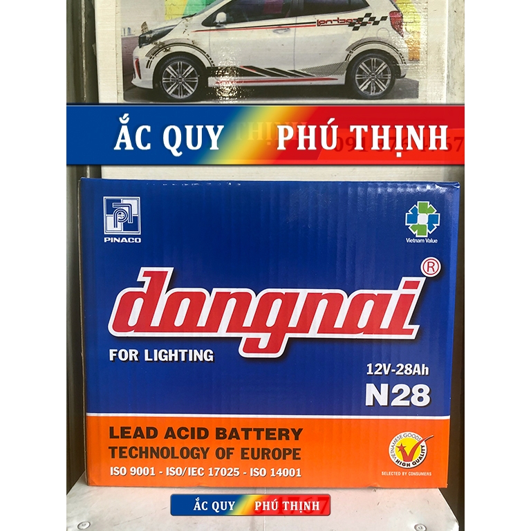 Ắc quy Đồng Nai 12V-28Ah N28 (chưa bao gồm dung dịch) | Shopee Việt Nam