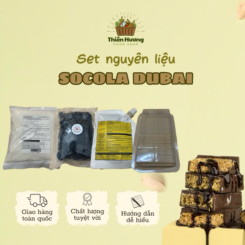 Set nguyên liệu làm Socola Dubai [Đơn giản, dễ làm, tiện lợi, thơm ngon ...