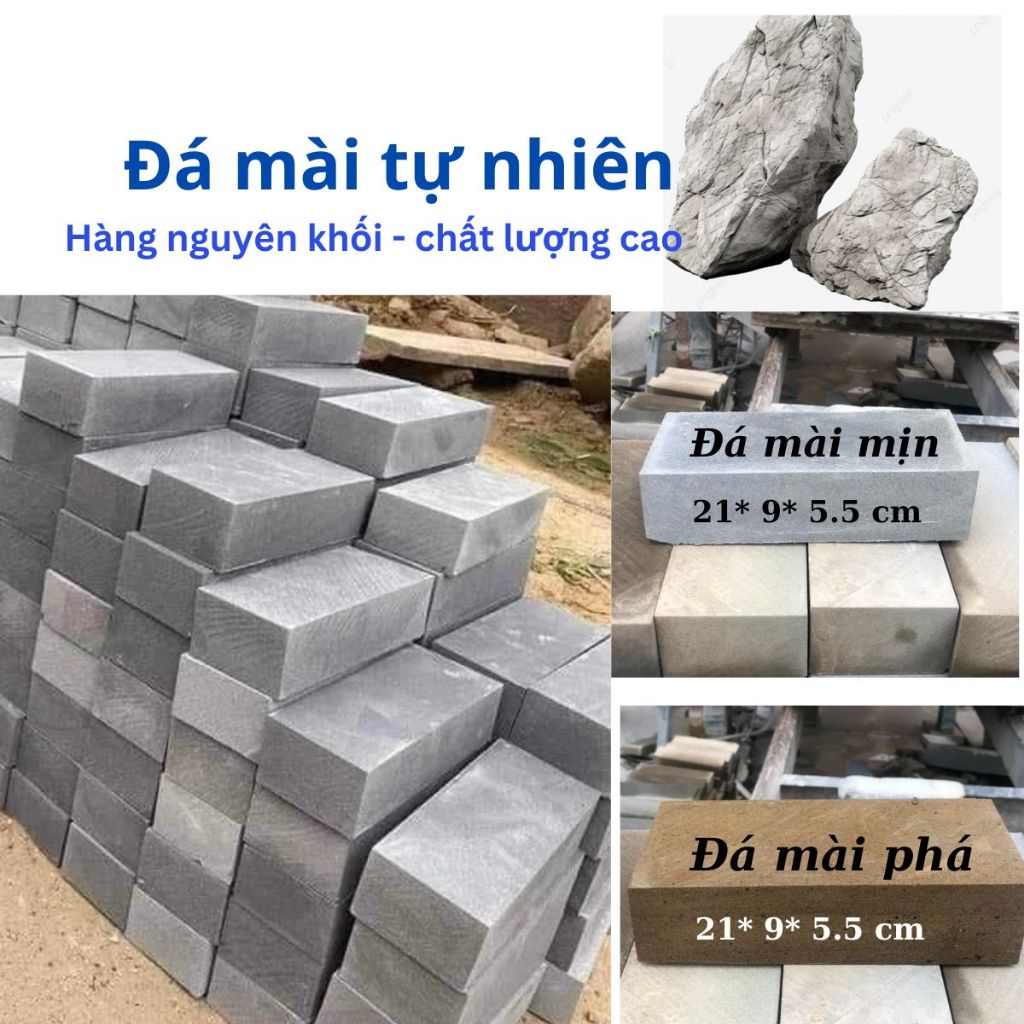 Đá mài dao tự nhiên, Đá bùn màu mịn mài dao, kéo sắc bén(XẺ TỪ ĐÁ ...