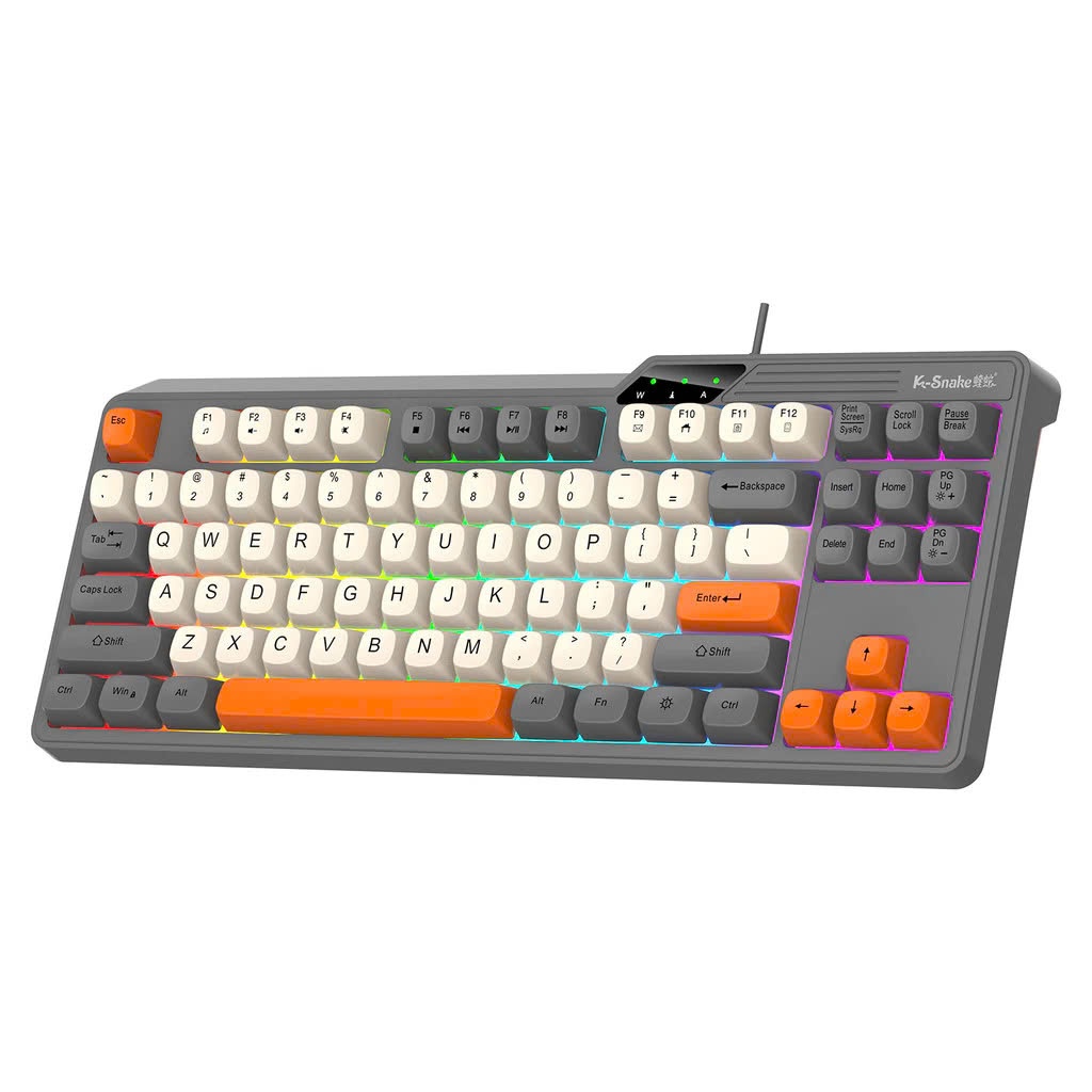 Bàn phím K87 giả cơ gaming có dây cao cấp k87 có Led màu gõ phím cực êm chuyên game pc laptop ...