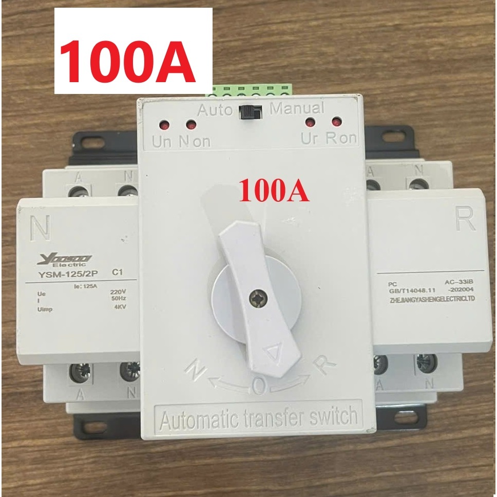 ATS 2P 100A - Chuyển nguồn tự động 1 pha tải lớn - Chuyển nguồn 2 công ...