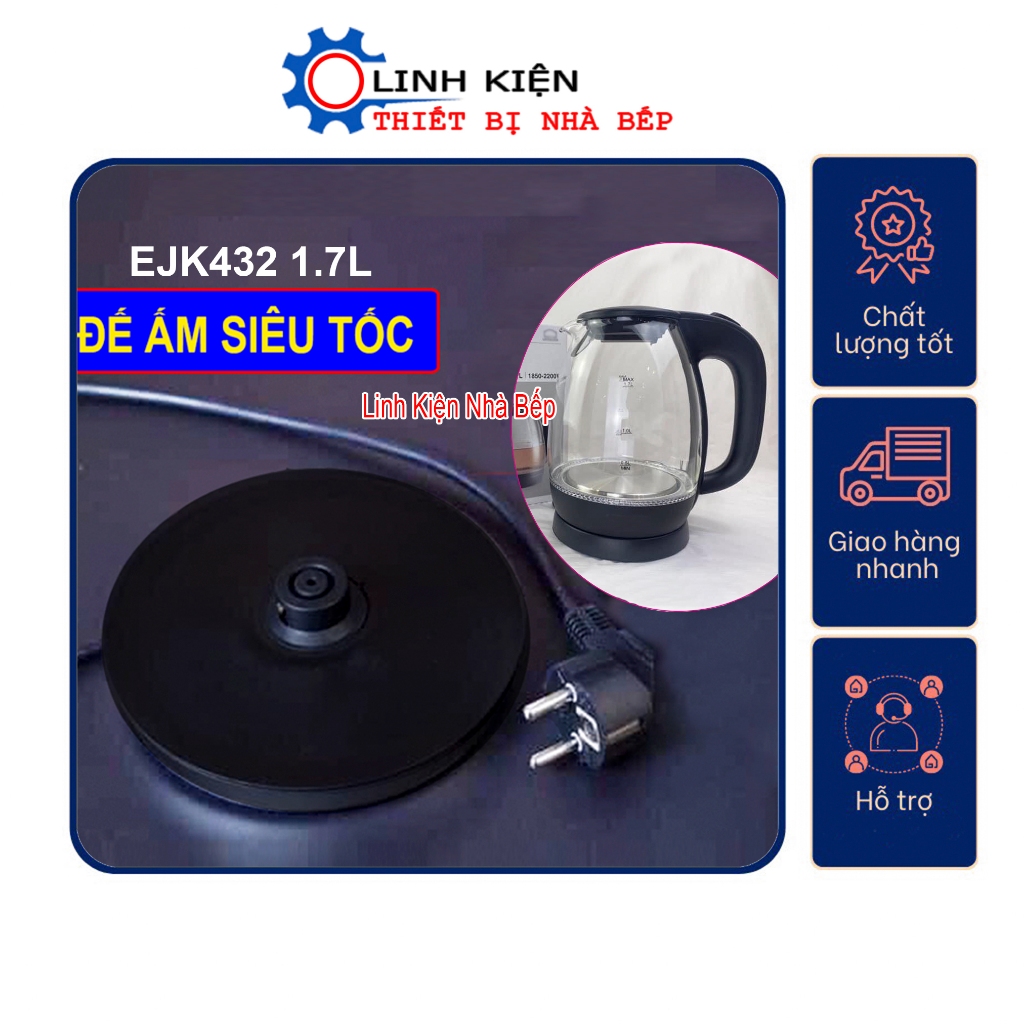 Đế ấm thay thế cho đế ấm siêu tốc thủy tinh sunhouse, Ioch&Ioch EJK432 ...