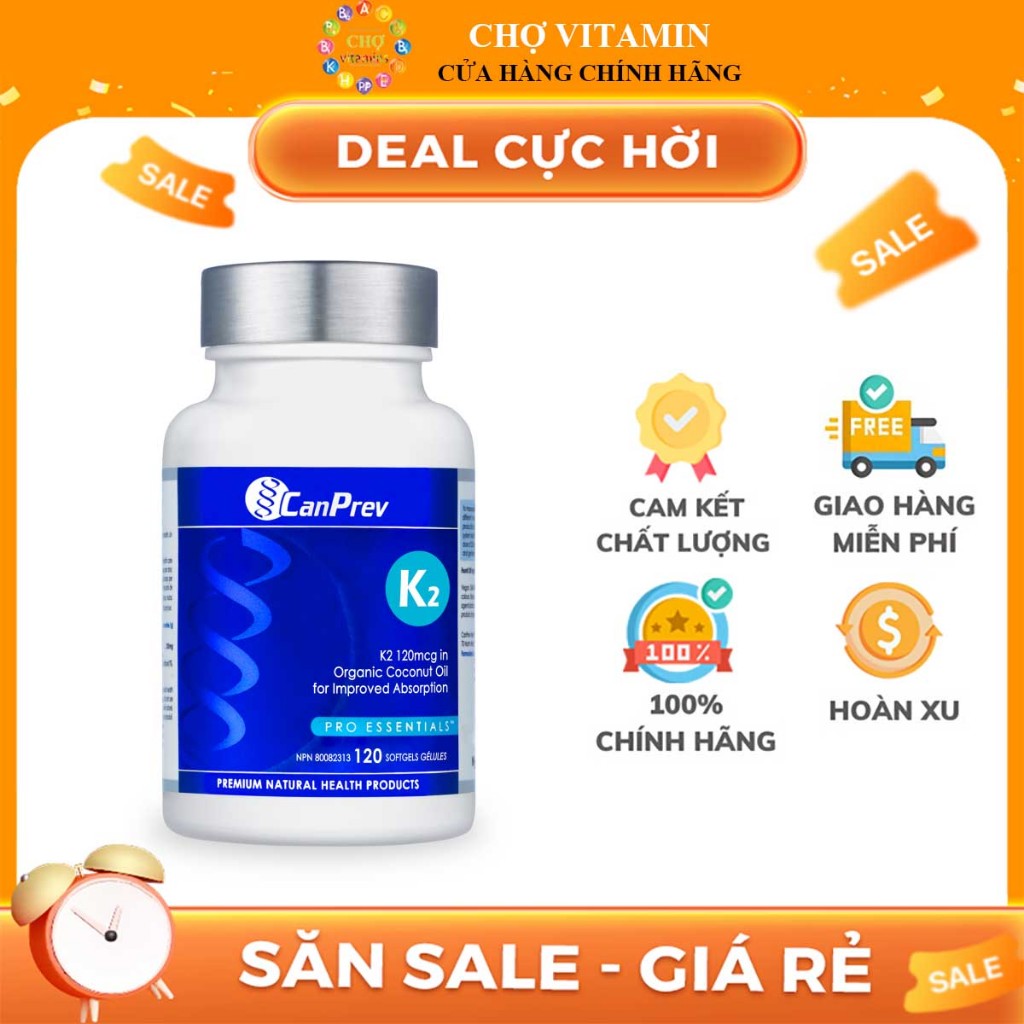 Thực Phẩm Bảo Vệ Sức Khoẻ Canprev Vitamin K2 MK-7 120mcg - Giúp Xương ...