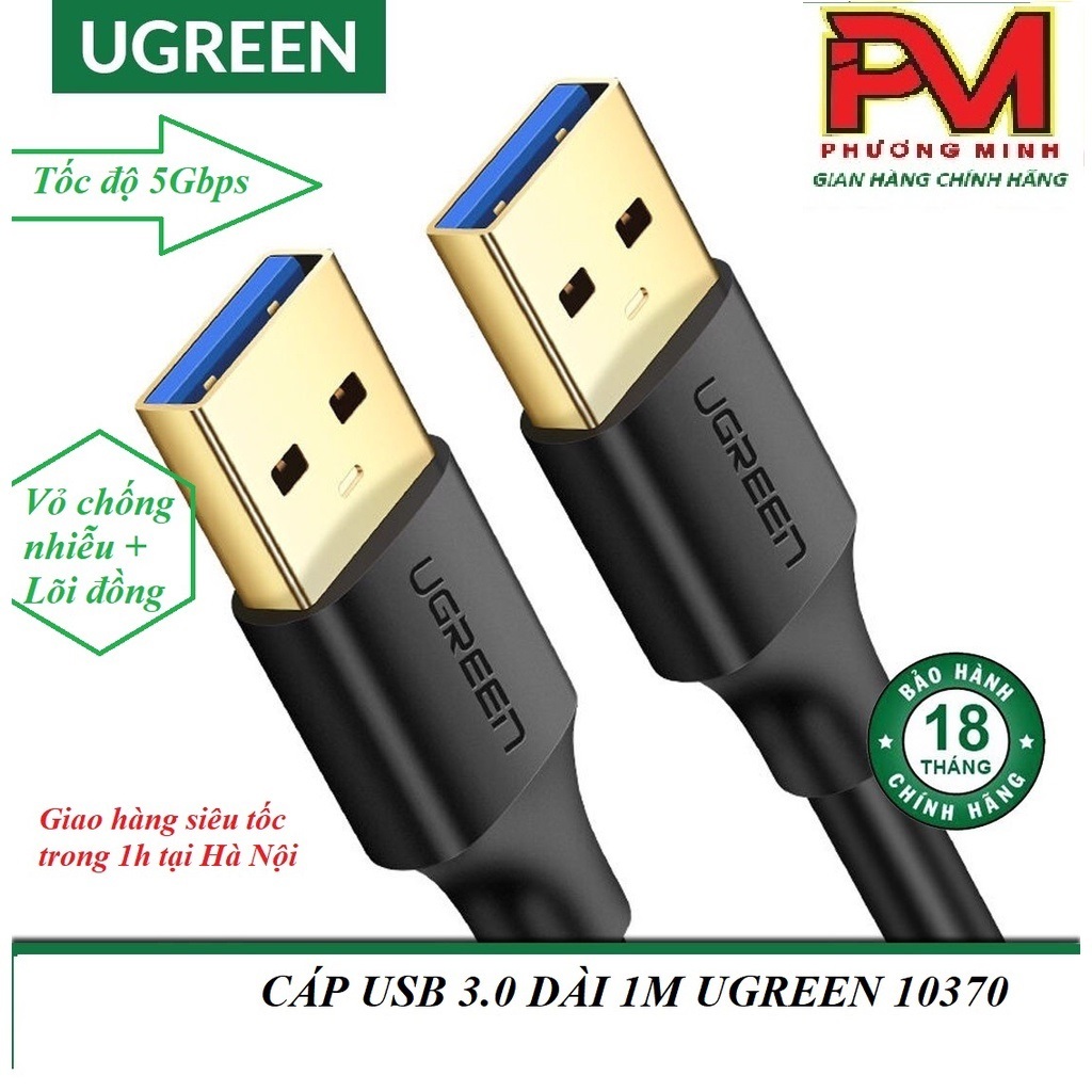 Cáp USB 3.0 hai đầu đực dài 1m cao cấp Ugreen 10370- Hàng chính hãng ...