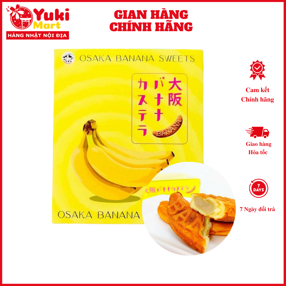 Bánh bông lan chuối Osaka banana castella Hộp 5 cái | Shopee Việt Nam