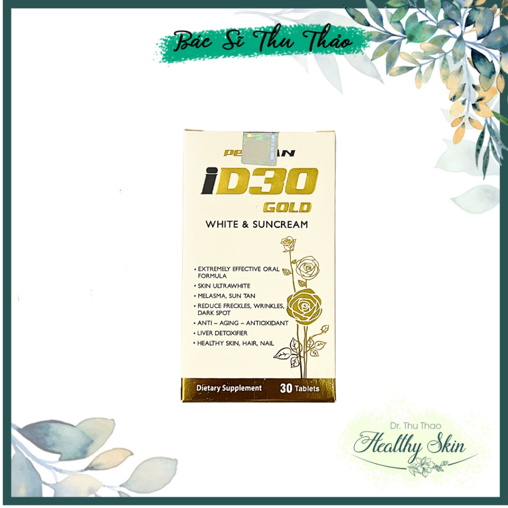[30 viên] Viên uống hỗ trợ sáng da chống nắng ID30 Gold | Shopee Việt Nam