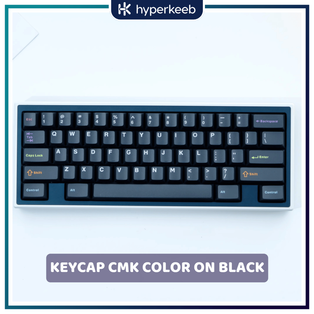 [HOẢ TỐC] Keycap CMK Aifei Color on Black, nhựa ABS dày 1,5mm Double ...