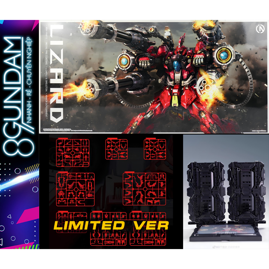 [CÓ SẴN] Mô Hình Lắp Ráp 1/100 LIZARD LIMITED IN ERA (tặng kèm base ...