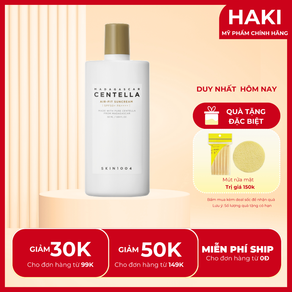 Kem Chống Nắng Dạng Sữa Chiết Xuất Rau Má Skin1004 Madagascar Centella ...