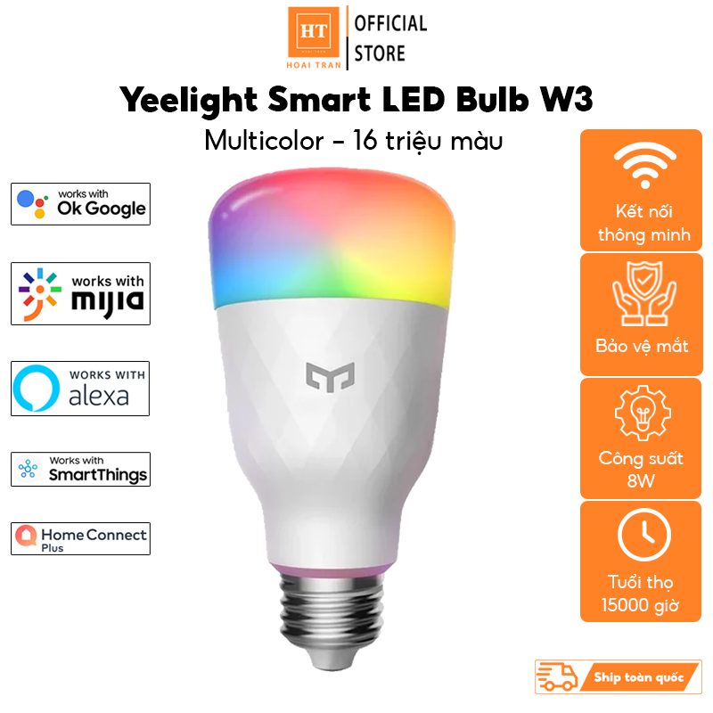 Bóng đèn thông minh YeeLight Smart LED Bulb W3 Multicolor kết nối Wifi ...